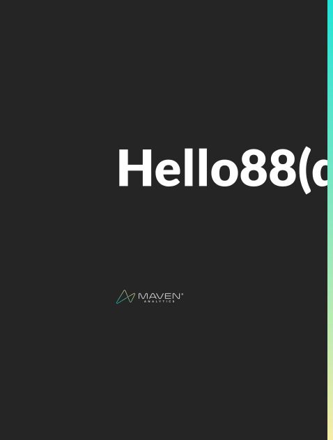 Hello88 ⭐️ Link Truy Cập Nhà Cáis Data Analytics Profile Maven Analytics